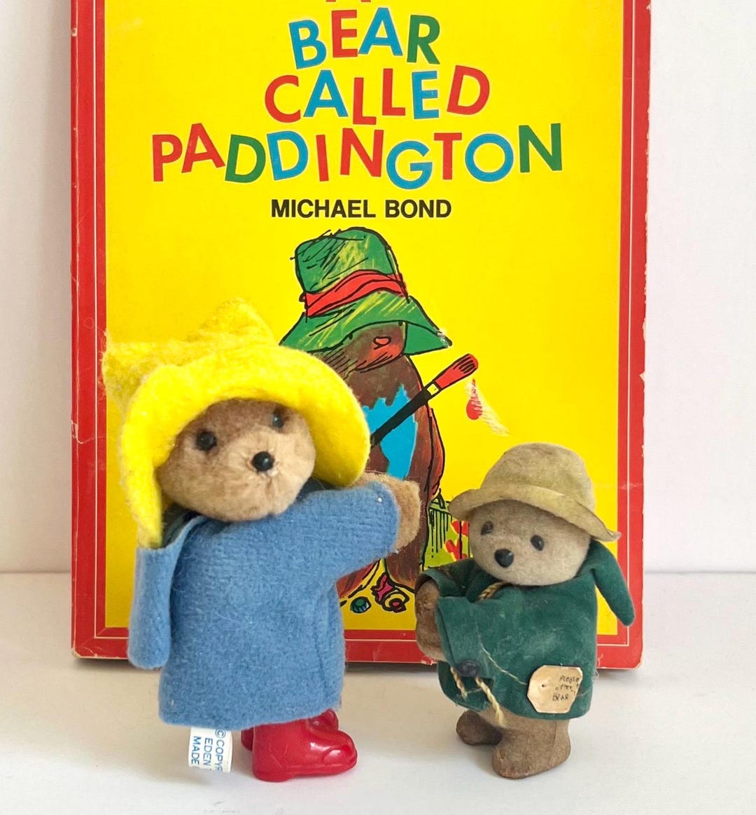 Vintage Paddington Bear - 2 Clip Ons & A Bear Called Paddington Book ...