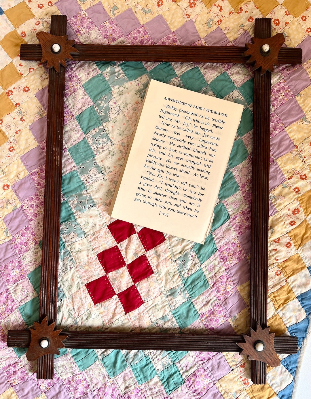 Vintage Tramp Art Wooden Frame Vintage Folk Art Frame Vintage Arts ...
