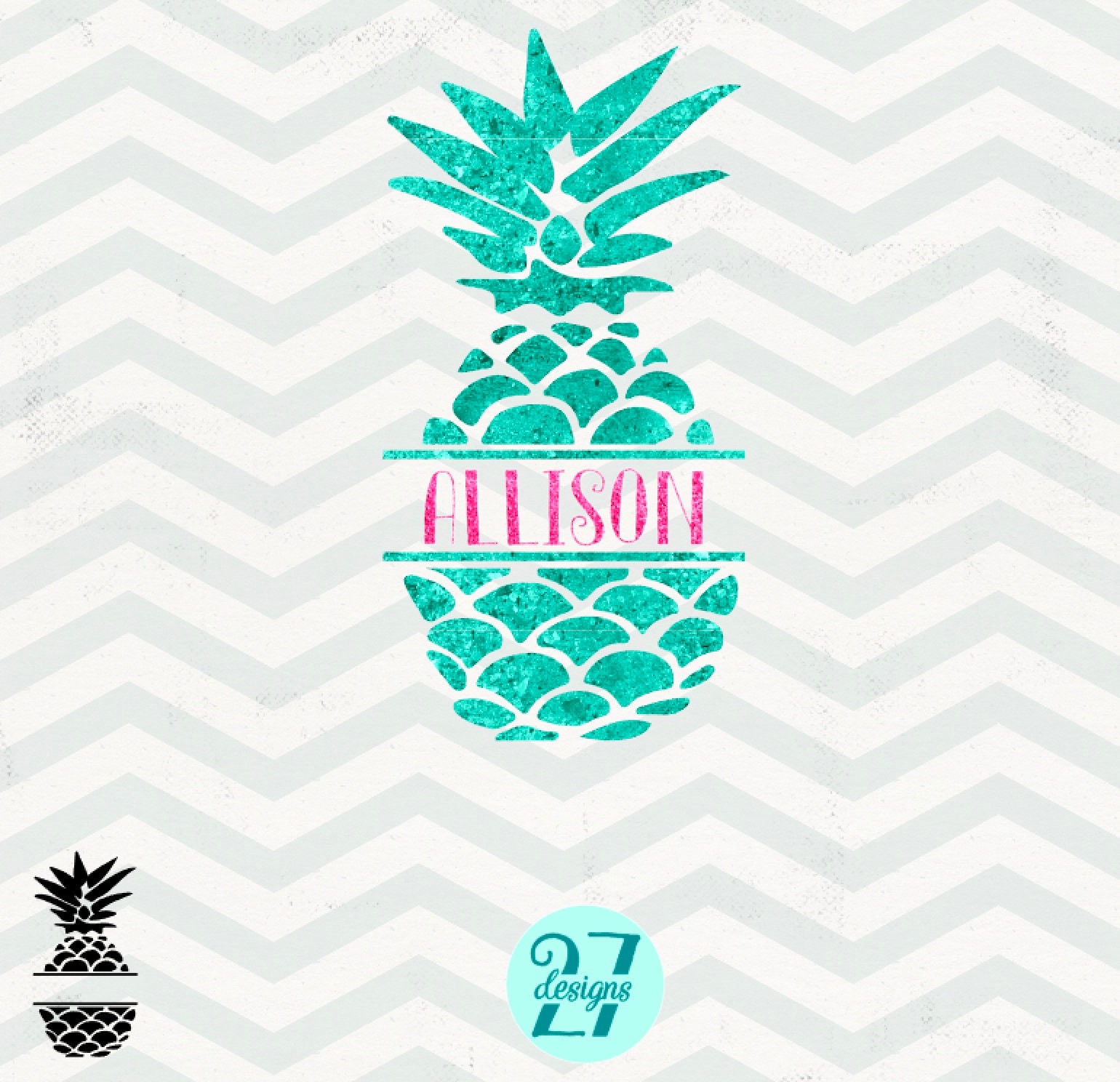 Split Pineapple - SVG - Instant Download Cricut Silhouette Business ...