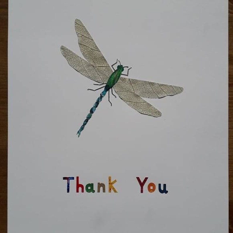 Dragonfly Thank You Cards Thank You Card Set Insect Thank - Etsy