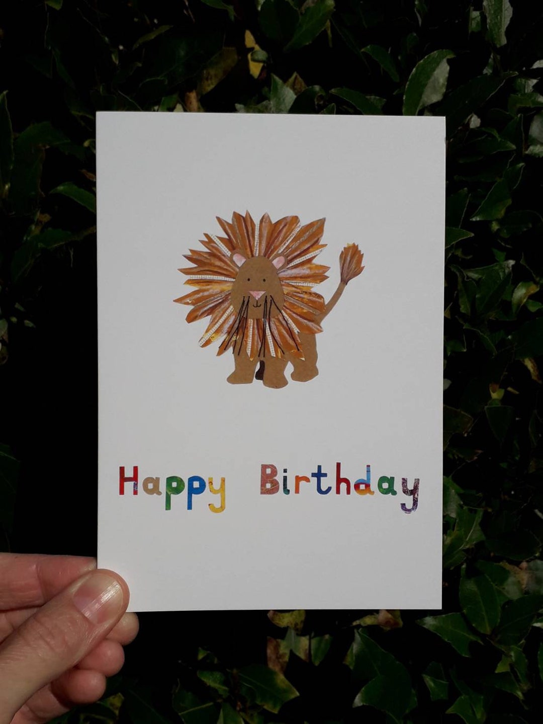 Lion Birthday Card Happy Birthday African Birthday Card Handcut Paper ...