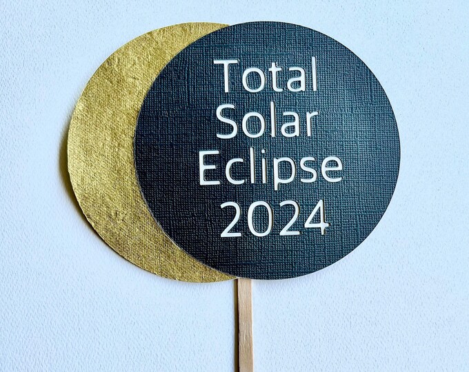 Total Solar Eclipse Cake Topper for Decoration Eclipse Watching 2024 ...