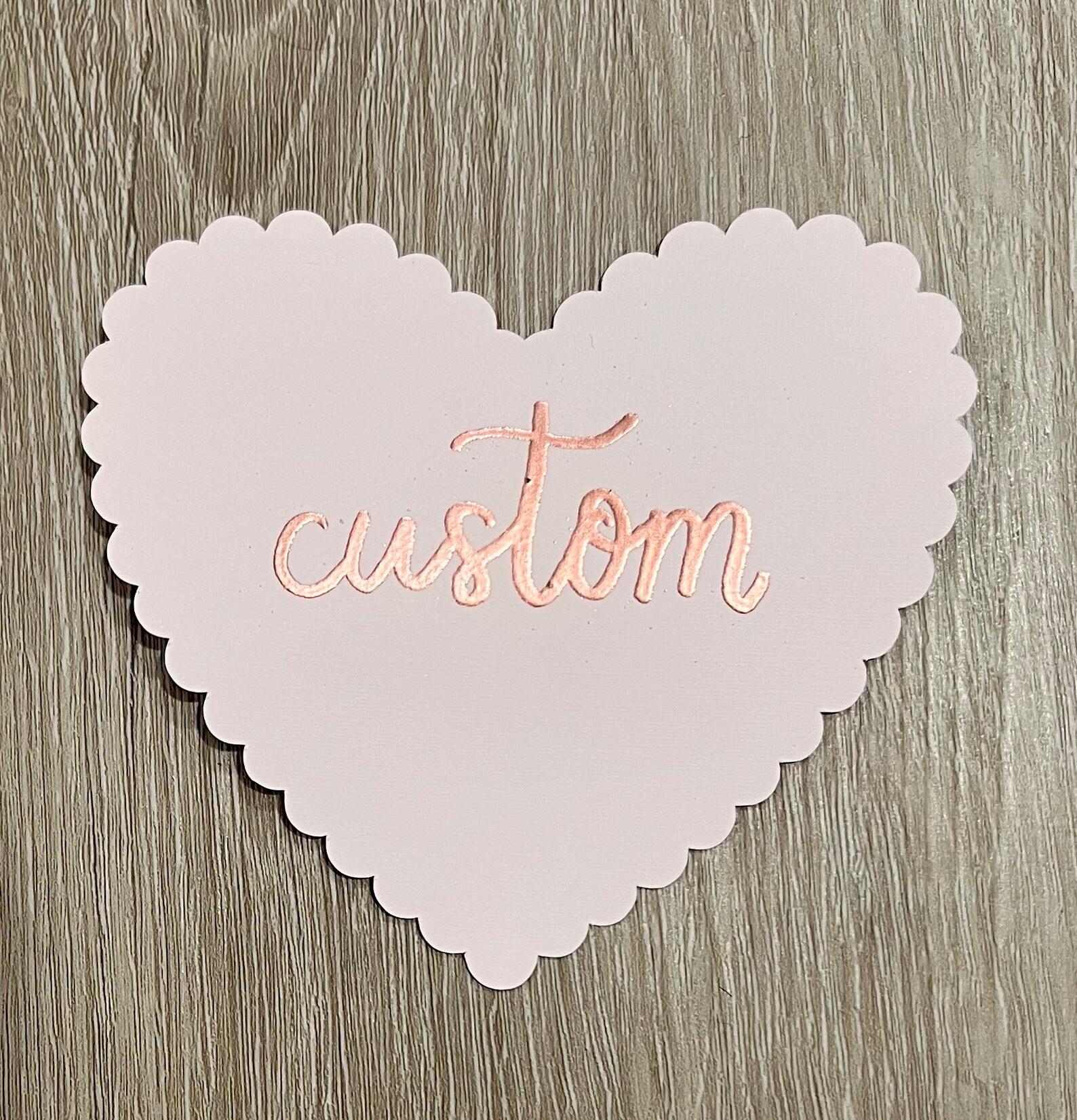 Custom Pink Heart Placecards for Decor Table and Personalized Heart ...