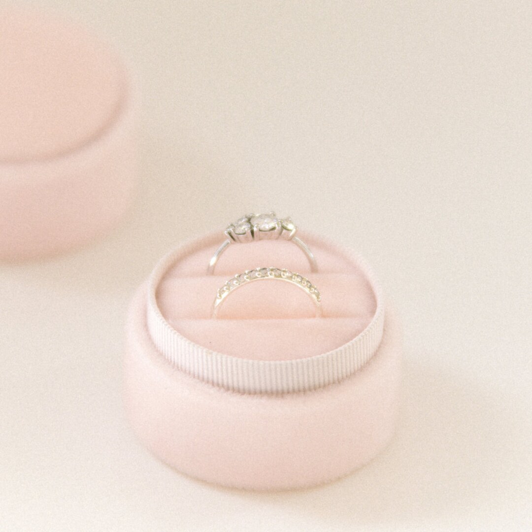Double Ring Box - Light Pink - Etsy