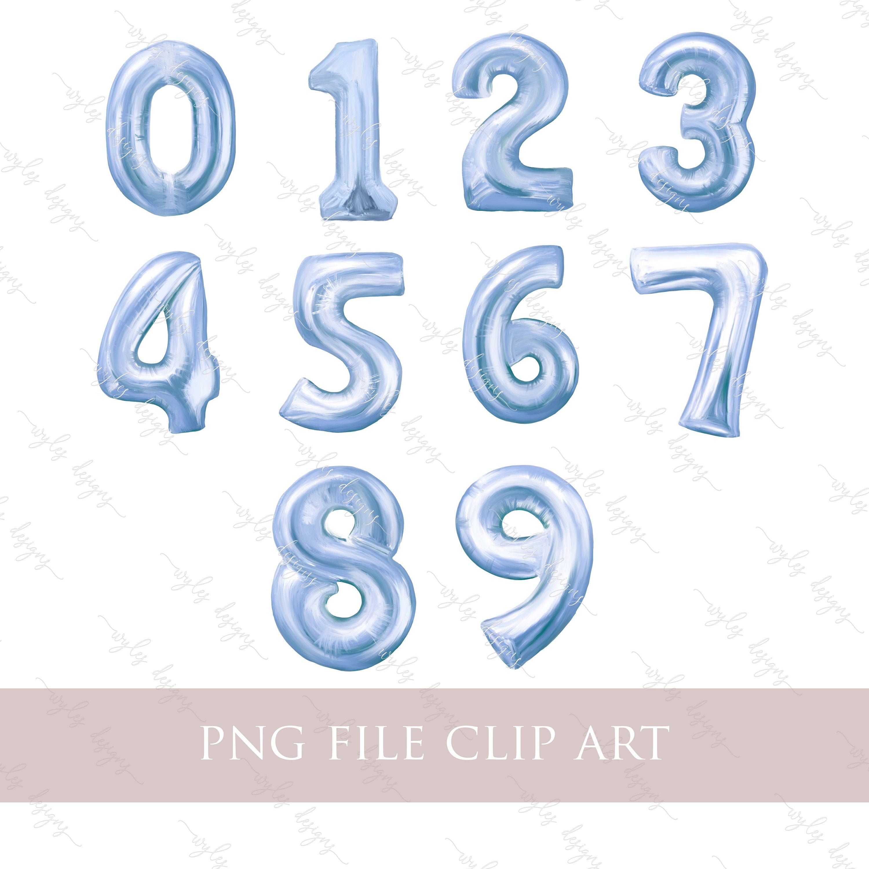 Single Blue Balloon Clip Art