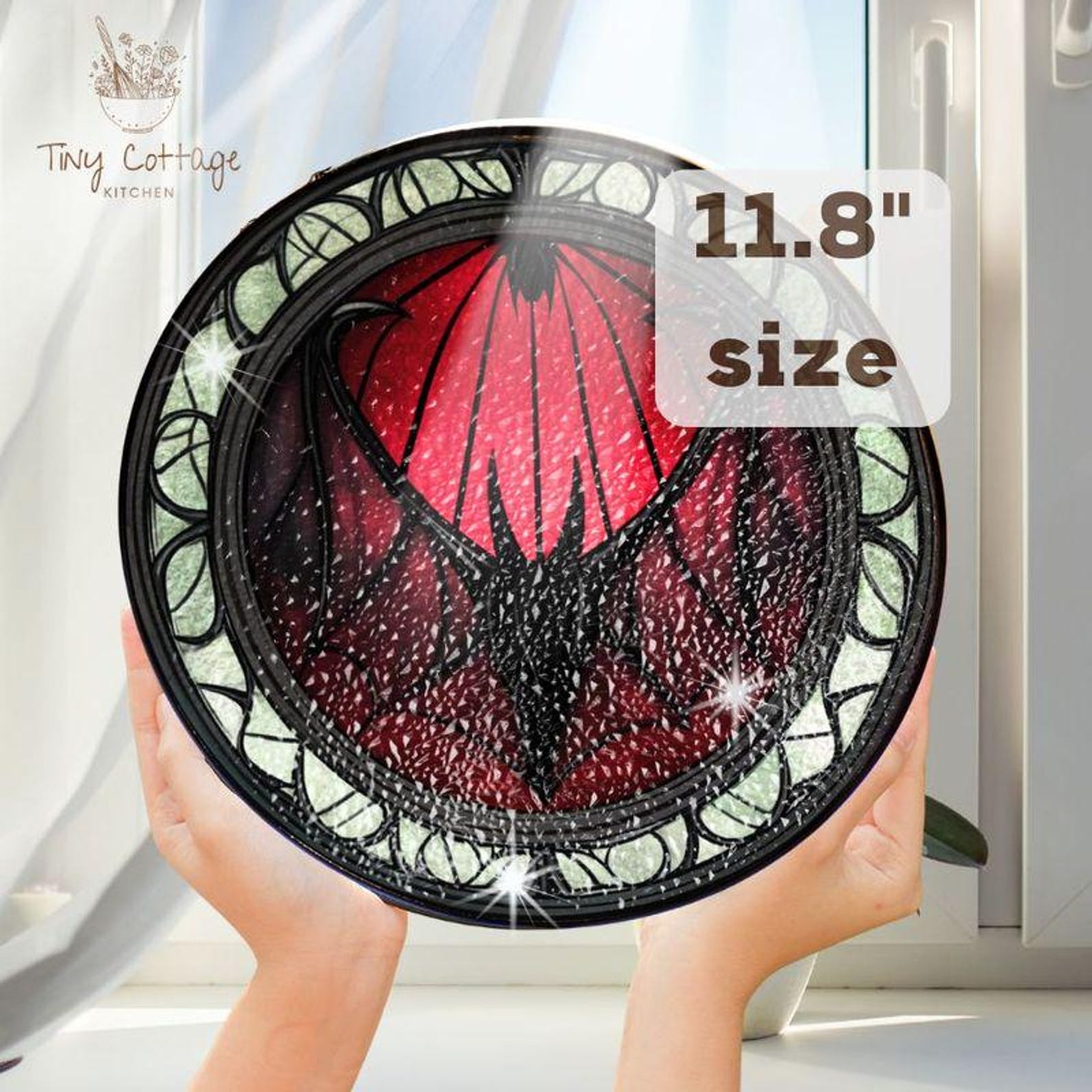 Gothic Vampire Bat Acrylic Suncatcher – Spooky Halloween Window Decor ...