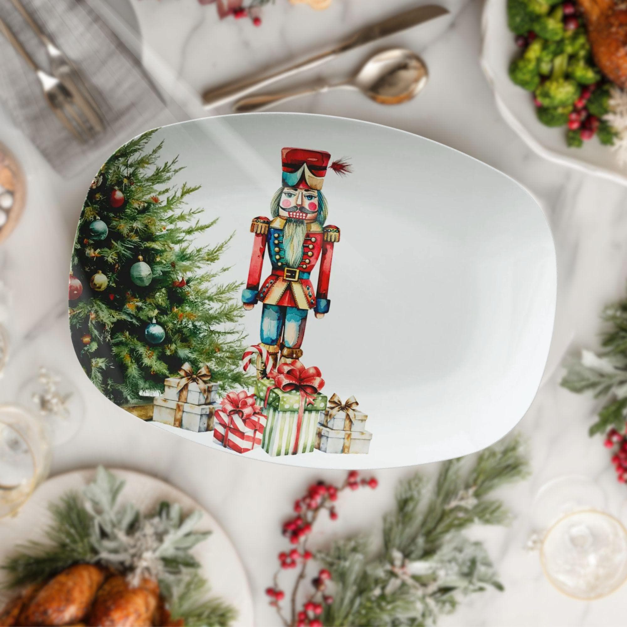 Nutcracker Christmas Plates & Matching Platter | Holiday Polymer ...
