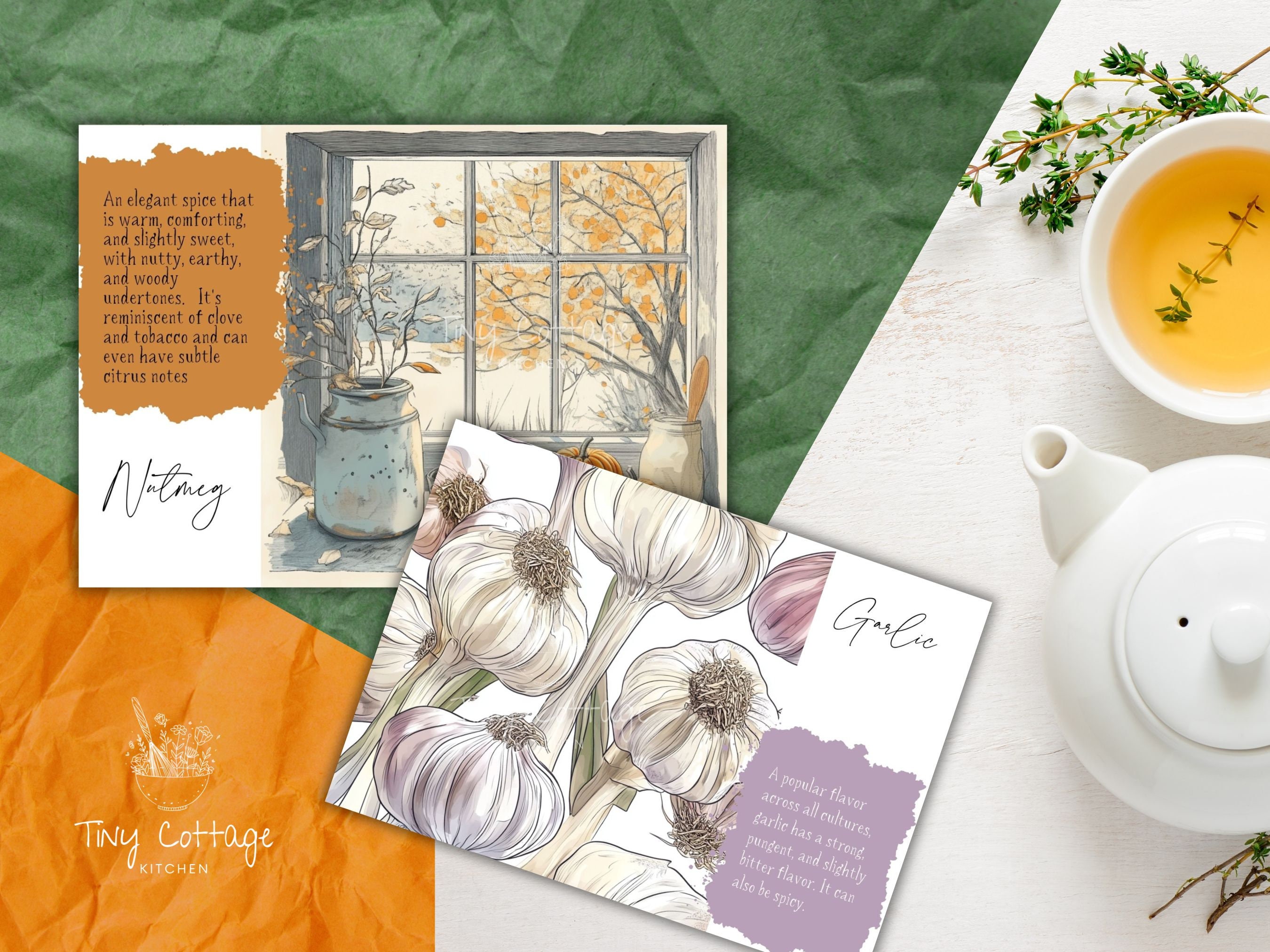 2026 Kitchen Calendar Cooking Herbs Spices Cottage Core Calendar for ...