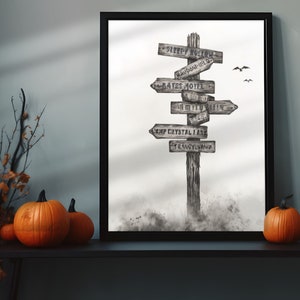 Halloween Signs Horror Movie Art Canvas Amityville Salem Witch Camp ...
