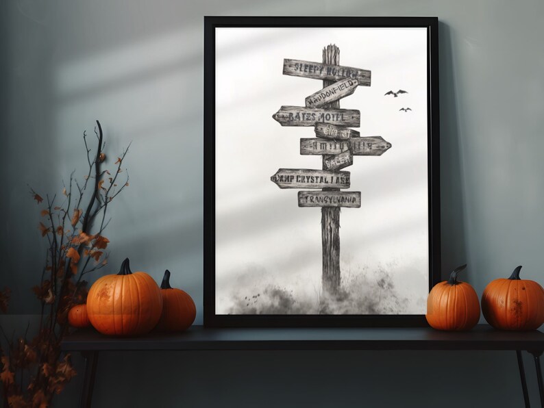 Halloween Signs Horror Movie Art Canvas Amityville Salem Witch Camp ...