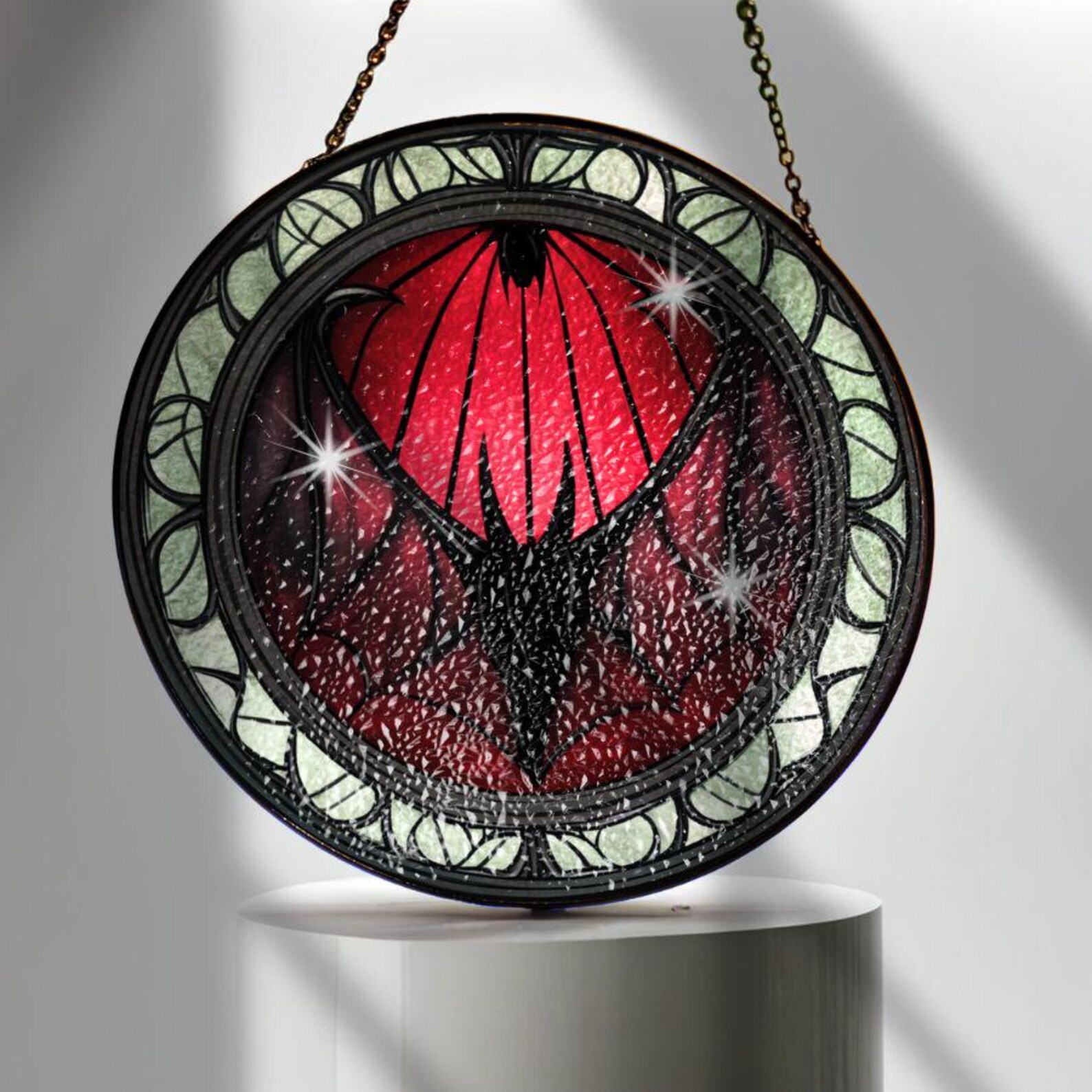 Gothic Vampire Bat Acrylic Suncatcher – Spooky Halloween Window Decor ...