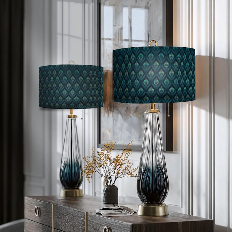 Small Lampshades Teal - Etsy
