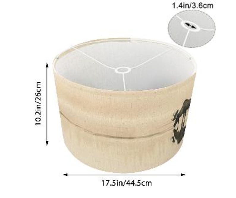 Moose Landscape Lampshade & Floor Lamp, Rustic Cabin Decor, Lodge Style ...