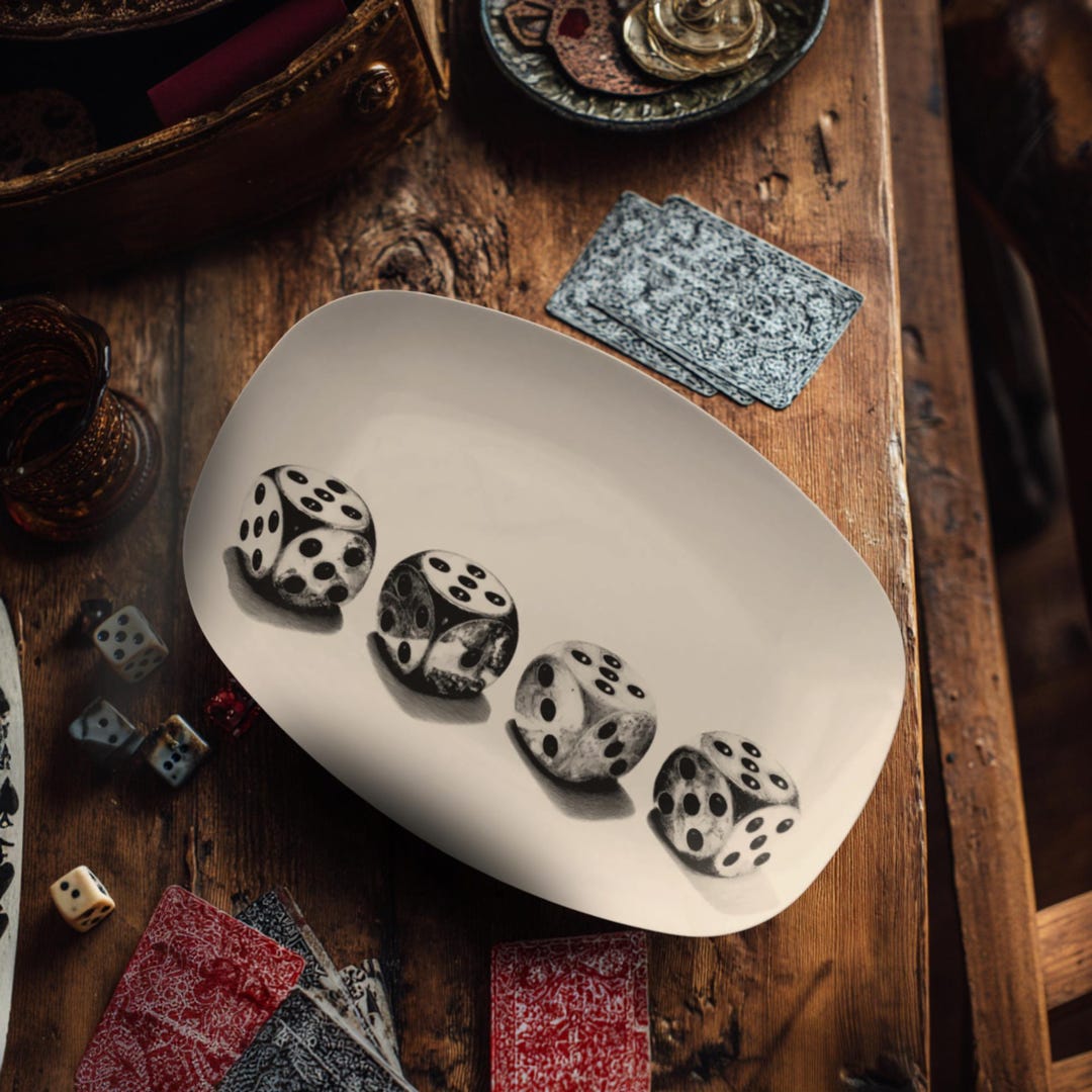 Dice Platter Game Night Serving Dish, Unique Gift for Men, Board Game ...