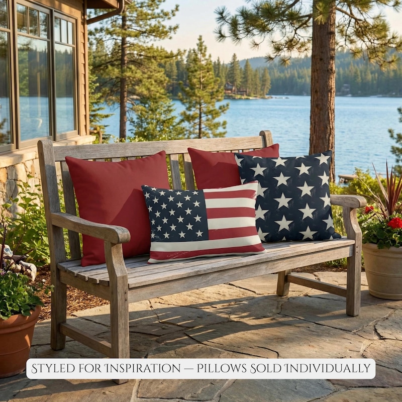 Patriotic Patio Pillow - Etsy