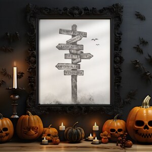 Halloween Signs Horror Movie Art Canvas Amityville Salem Witch Camp ...