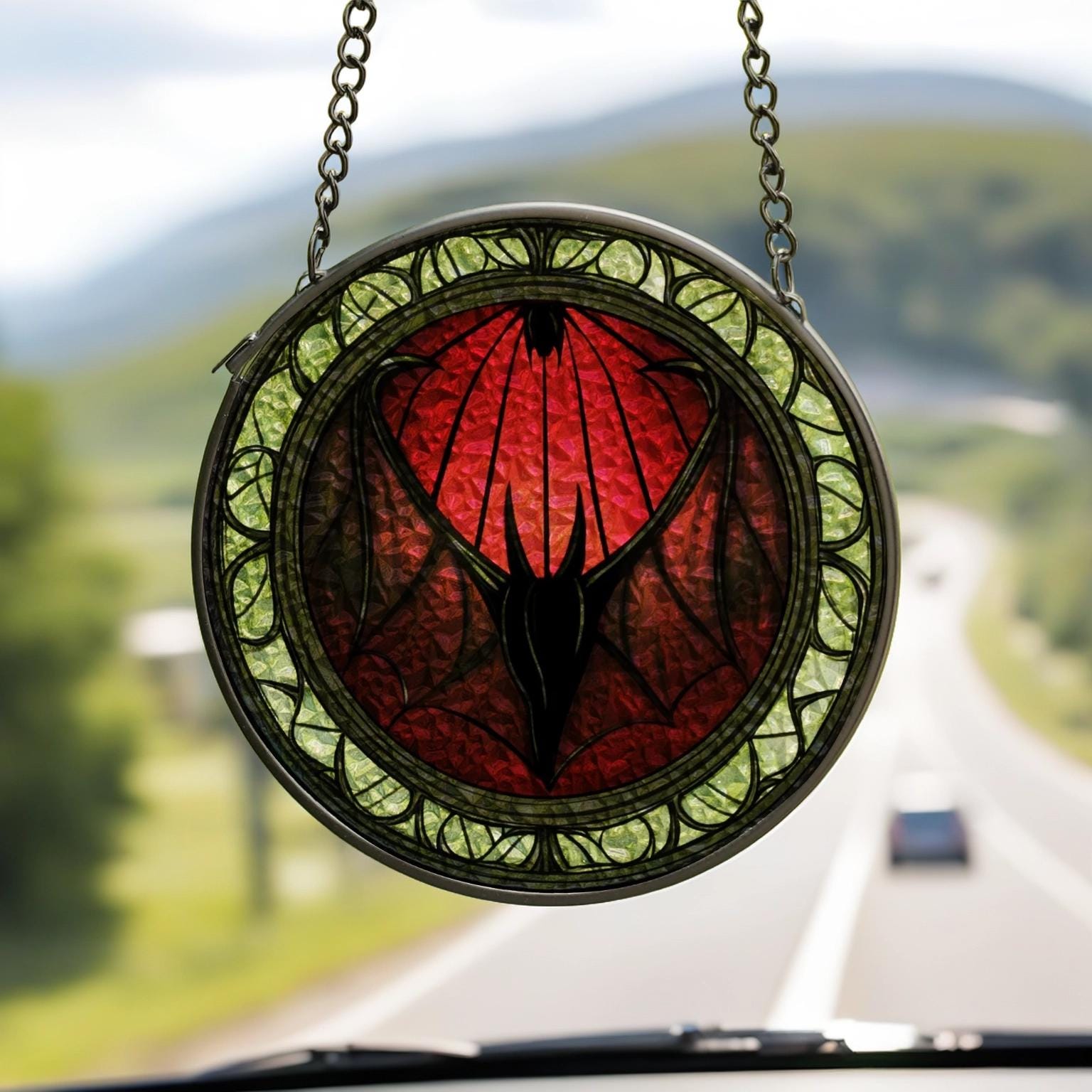 Gothic Vampire Bat Acrylic Suncatcher – Spooky Halloween Window Decor ...