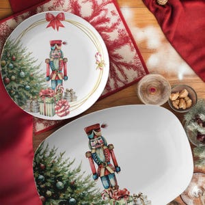 Nutcracker Christmas Plates & Matching Platter | Holiday Polymer ...