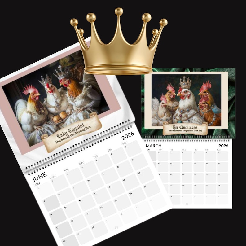 2026 Mid Year Chicken Wall Calendar Rooster Humor Urban Chicken Farmer ...