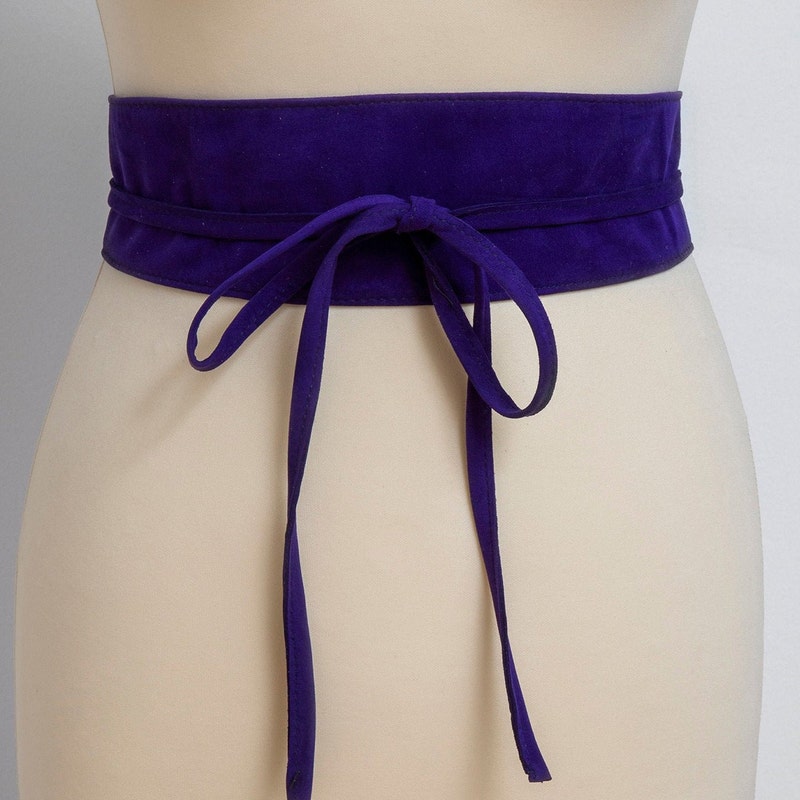 Purple Suede Belt - Etsy