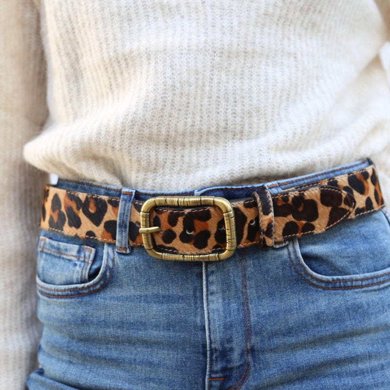 Leopard Print Belt - Etsy