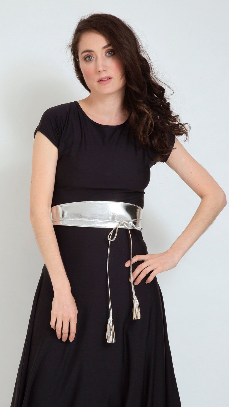 Gold Waist Belt Metallic Leather Obi Belt Wide Gold Belt - Etsy