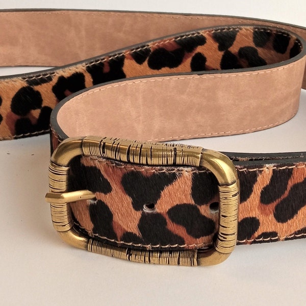 Leopard Print Belt - Etsy