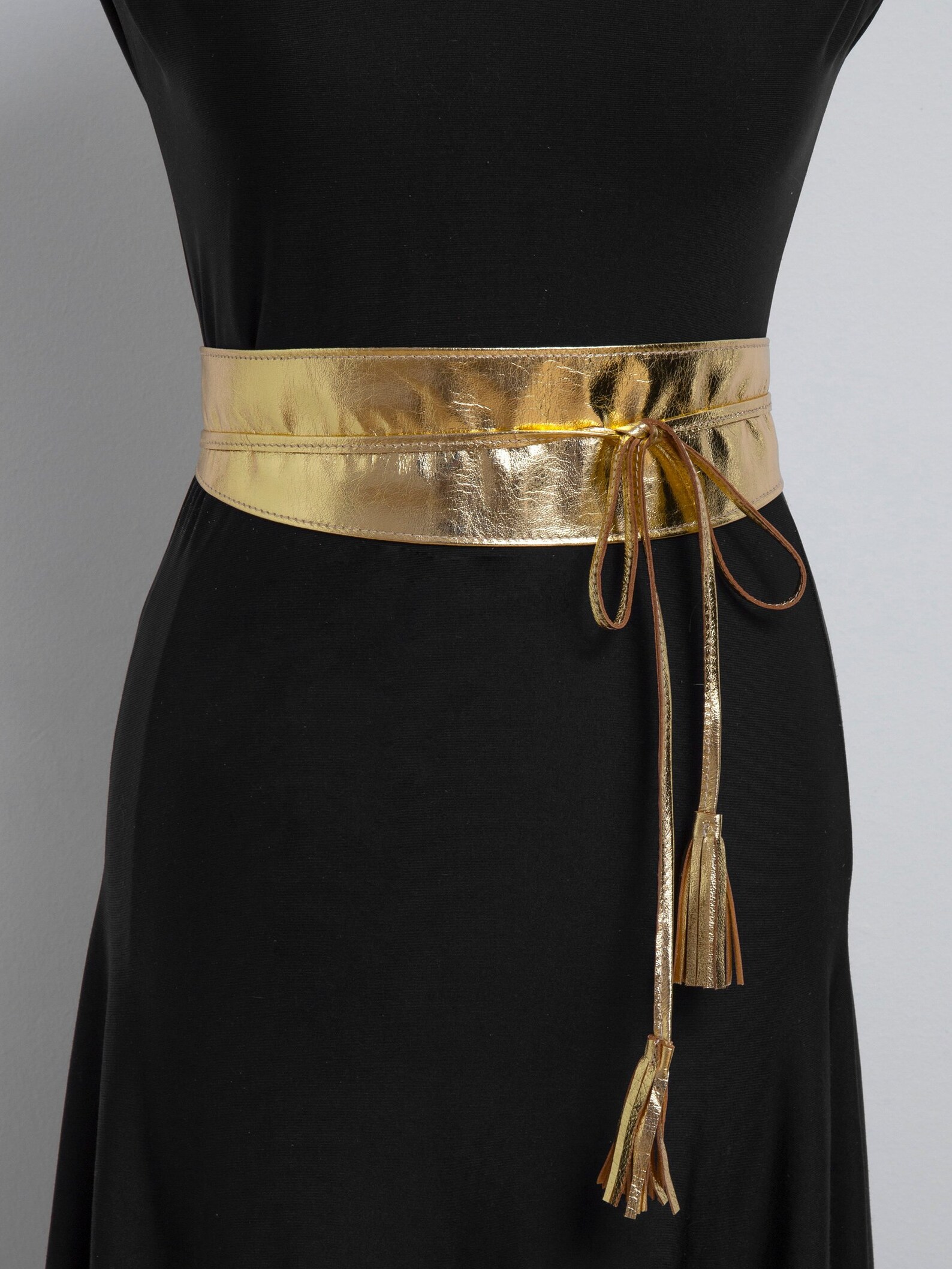 Gold Waist Belt Metallic Leather Obi Belt Wide Gold Belt - Etsy