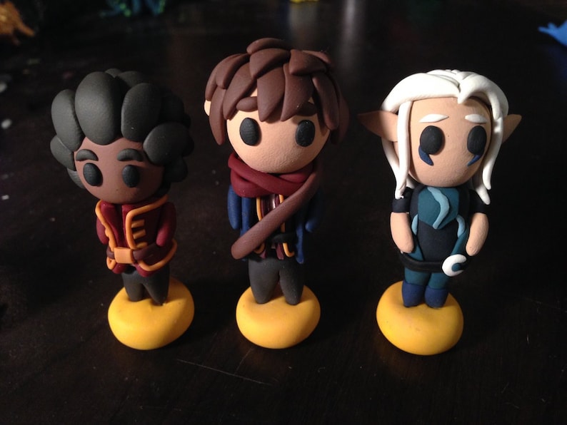 The Dragon Prince Polymer Clay Figures Callum Ezran | Etsy