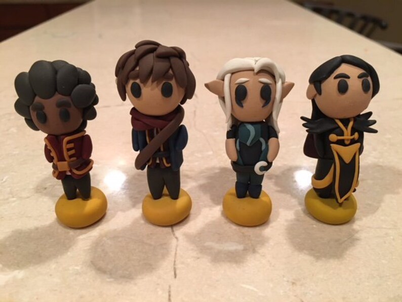 The Dragon Prince Polymer Clay Figures Callum Ezran | Etsy