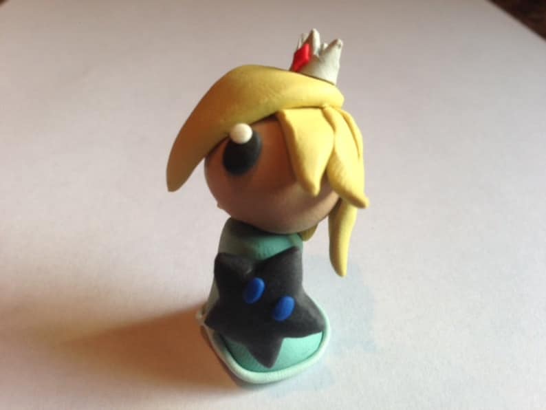 Rosalina and Polari or Princess Peach Clay Figure Charm | Etsy