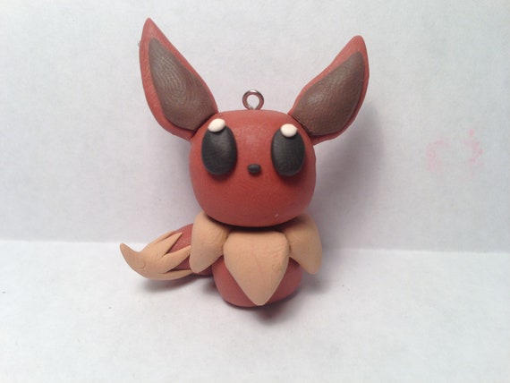 Eevee clay charm figure Pokémon anime manga chibi | Etsy