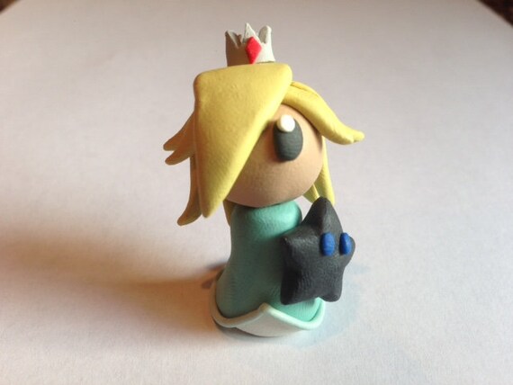 Rosalina and Polari or Princess Peach Clay Figure Charm | Etsy