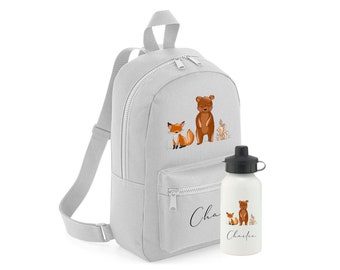 Personalised Woodland Animals Backpack Rucksack Back to School, Nursery ...