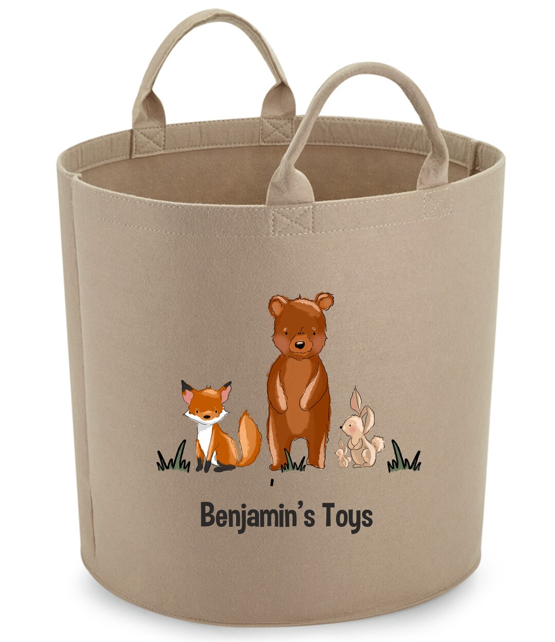Personalised Woodland Animals Storage ,toy Tub, Storage Basket, Toy Box ...