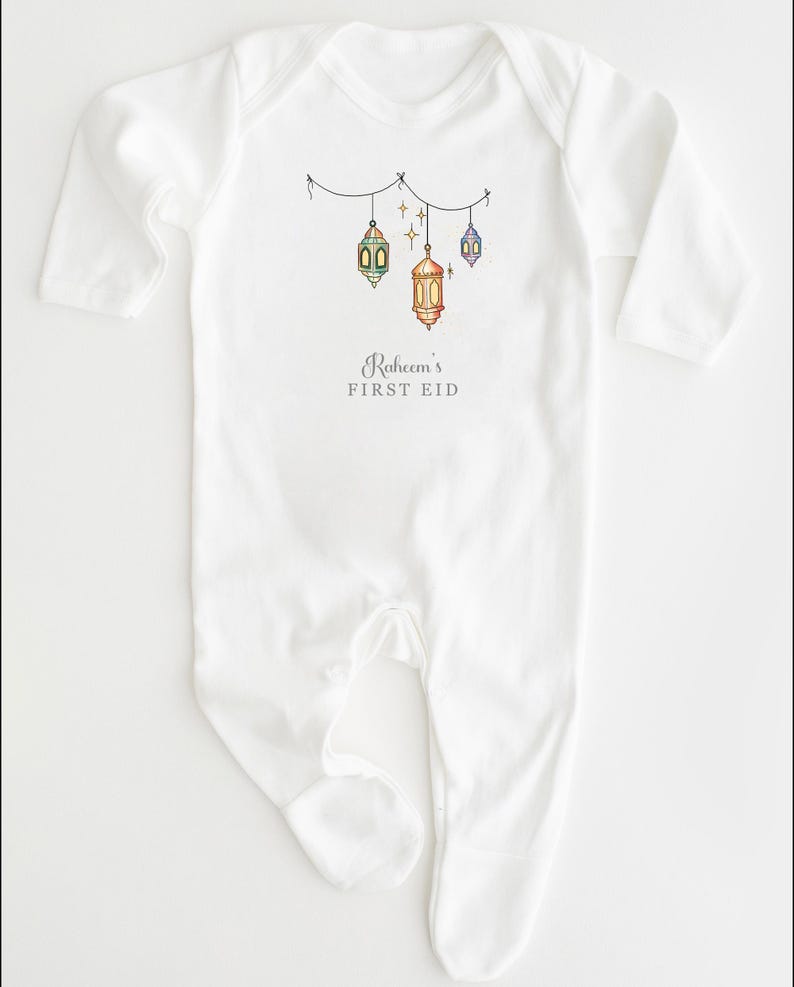 Personalised Eid Baby Grow First Eid Baby Gift -my First Eid- Ramadan ...