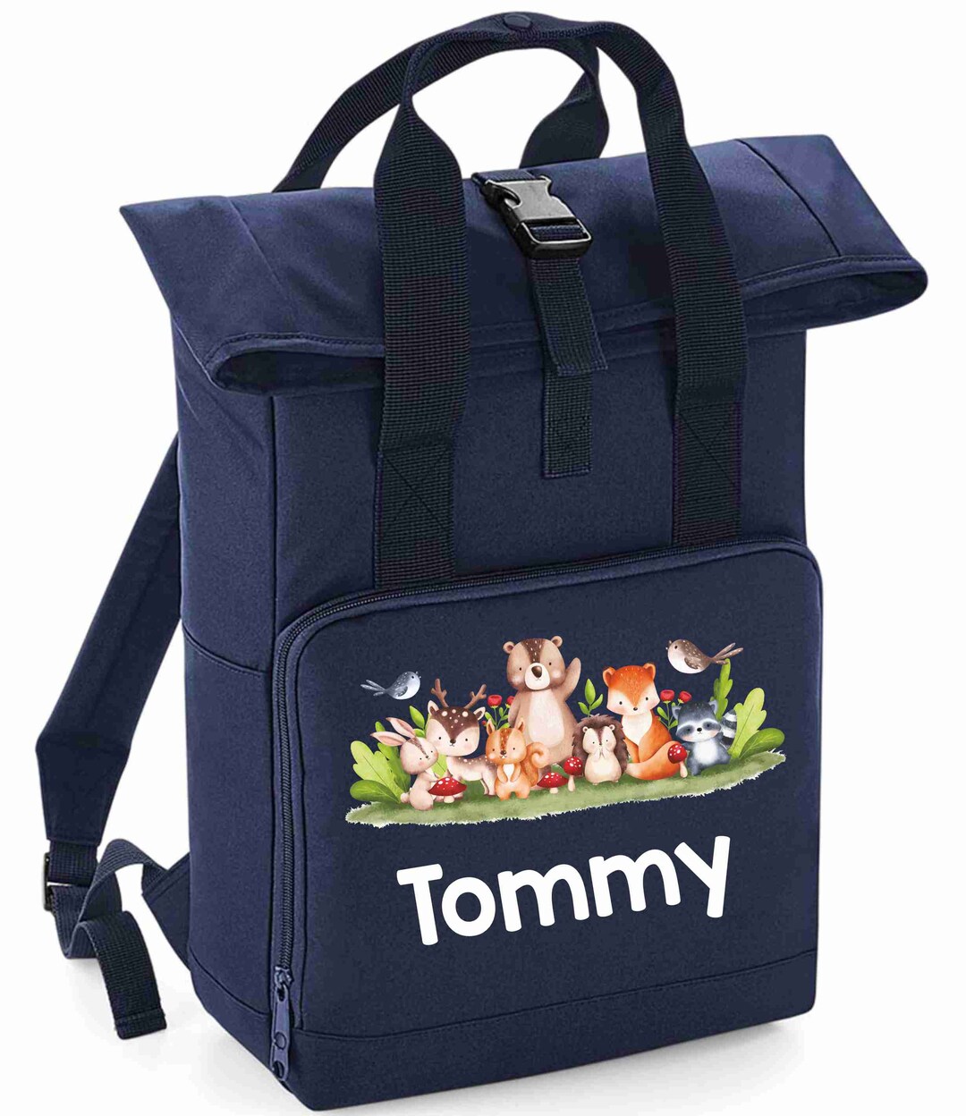 Personalised Backpack Forest Animals, Forest Creatures Recycled Mini ...