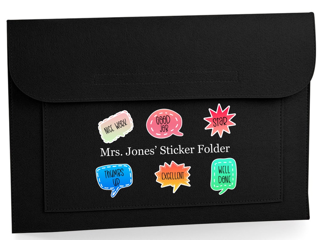 Personalised Teacher Sticker Document Folder, NQT, Teacher Gift, Good ...
