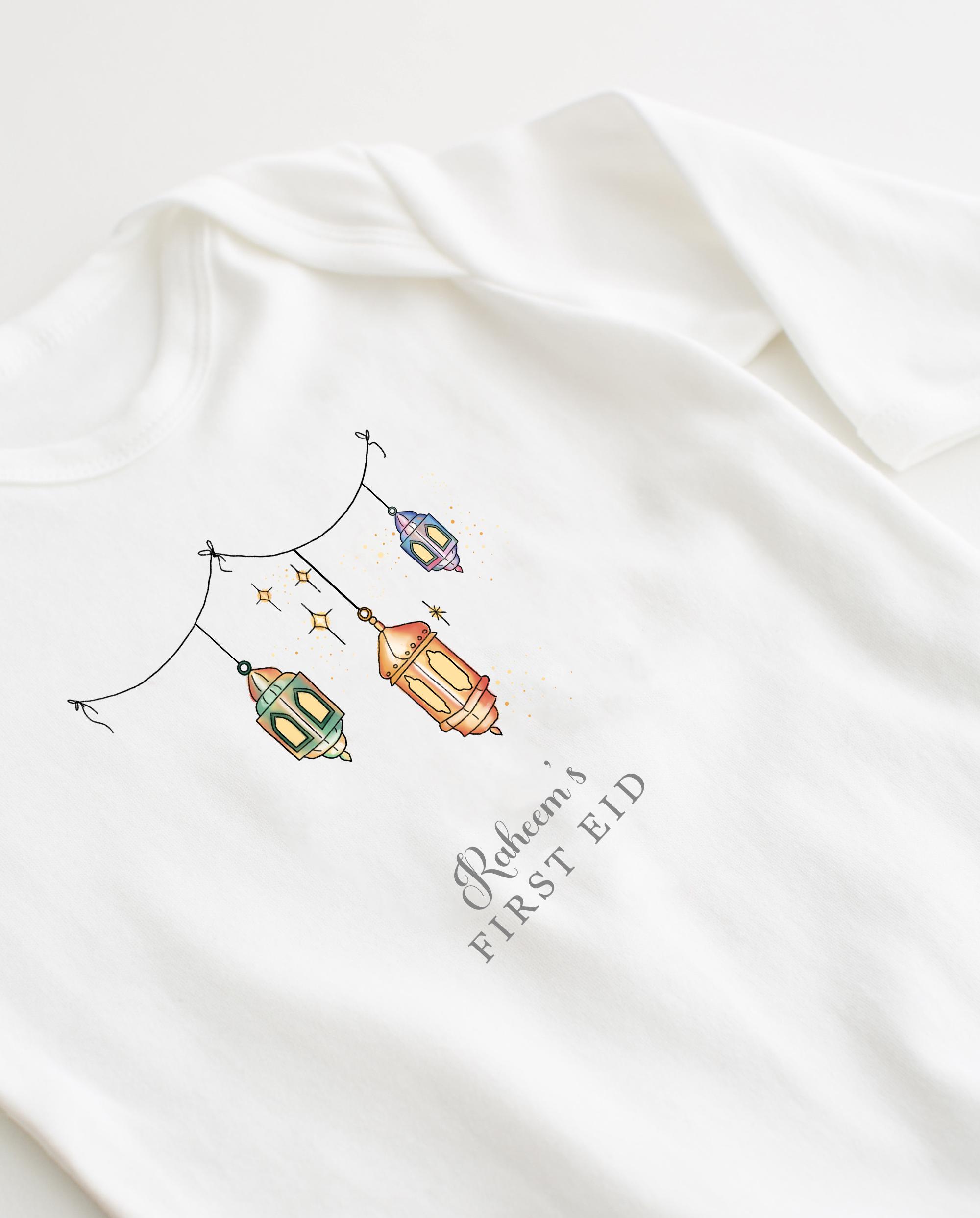 Personalised Eid Baby Grow First Eid Baby Gift -my First Eid- Ramadan ...