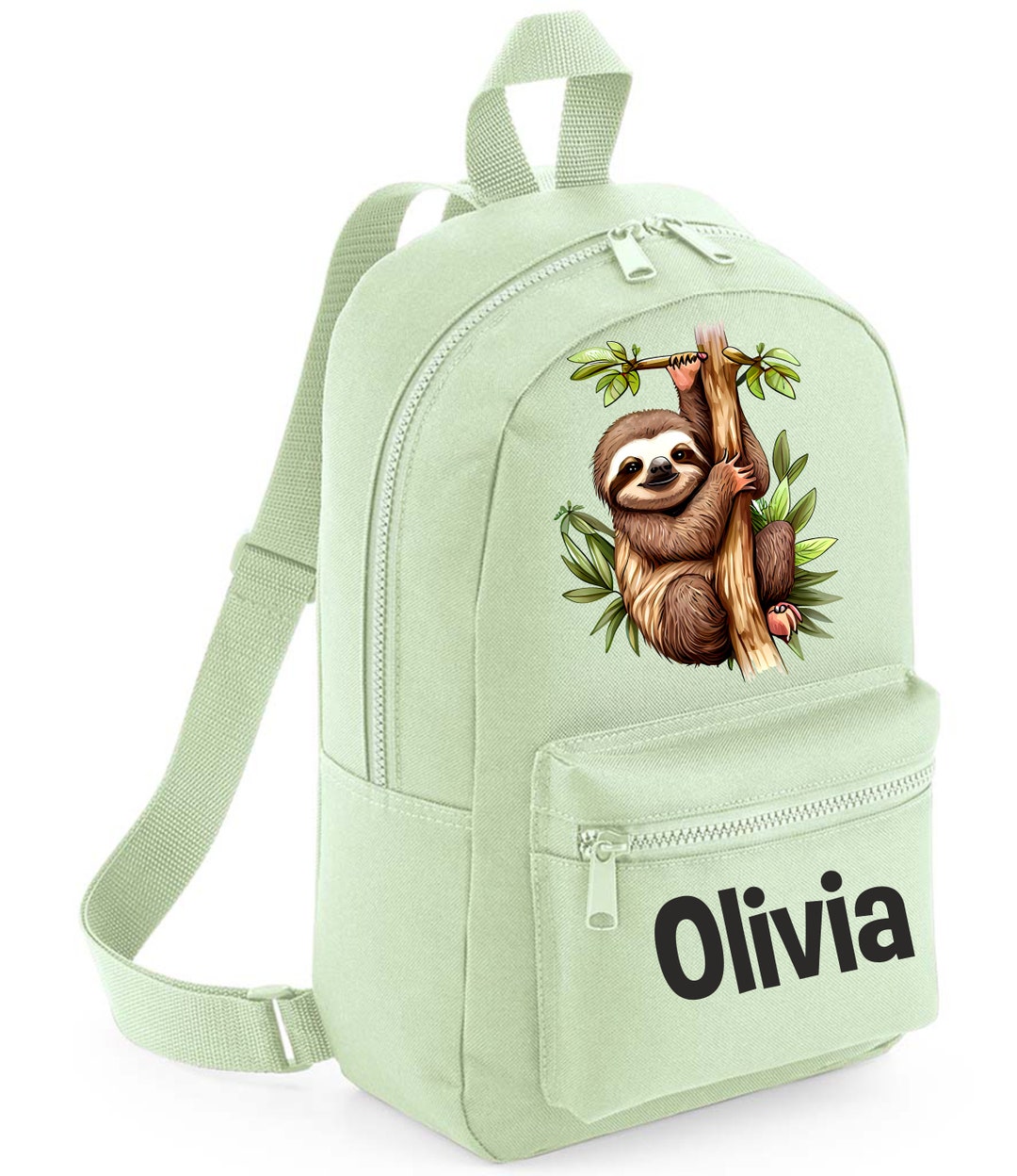 Personalised Sloth Animal Backpack Rucksack Tropical Rainforest Sleepy ...