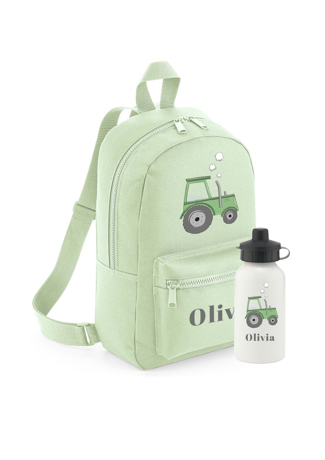 Personalised Tractor Bag Set Rucksack Backpack School Nursery Bag and ...