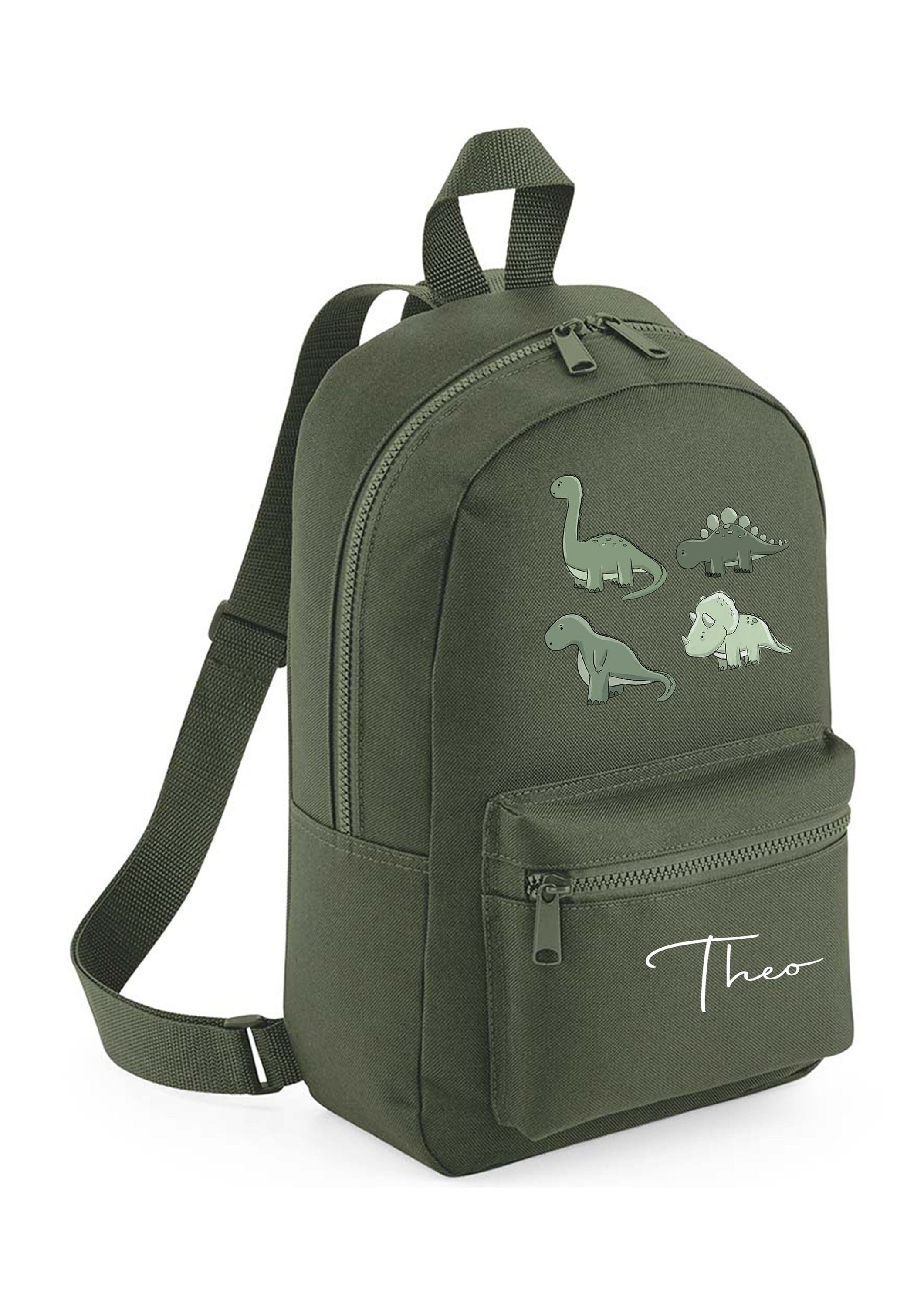 Personalised Dinosaur T Rex and Three Other Dino's Backpack Rucksack ...