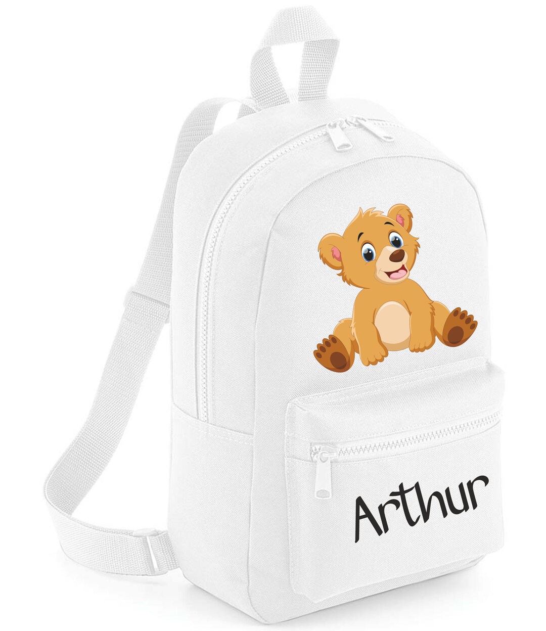 Personalised Bear Mini Backpack, Zoo Animals - Available in Pink, Blue ...