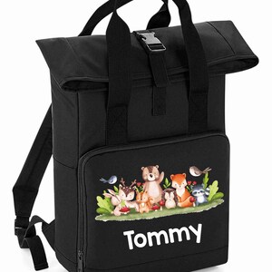 Personalised Backpack Forest Animals, Forest Creatures Recycled Mini ...