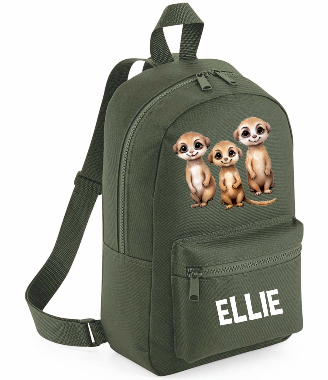 Personalised Meerkat Backpack Rucksack Zoo Animal Back to School ...