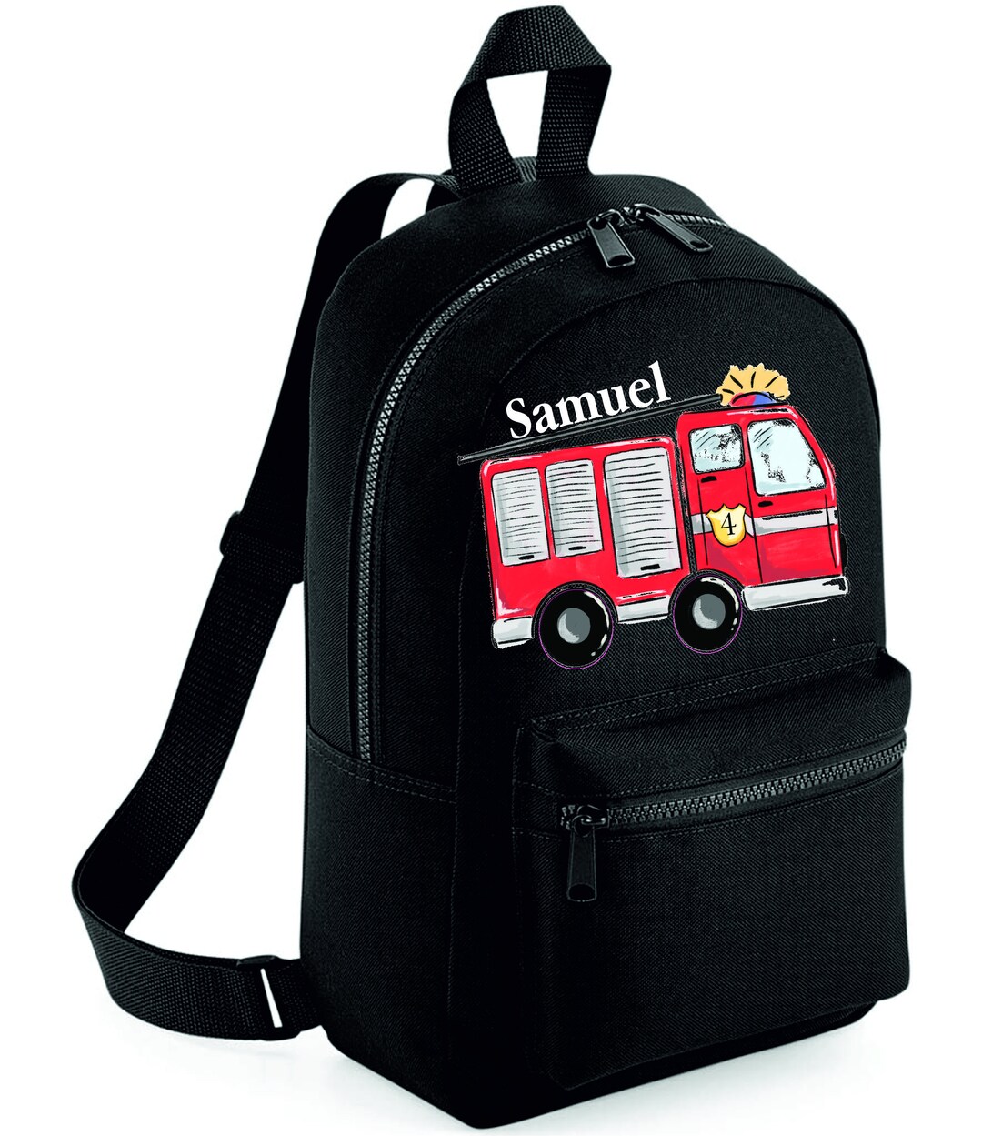 Personalised Fire Engine Backpack Rucksack Fire Truck, Firefighter Back ...