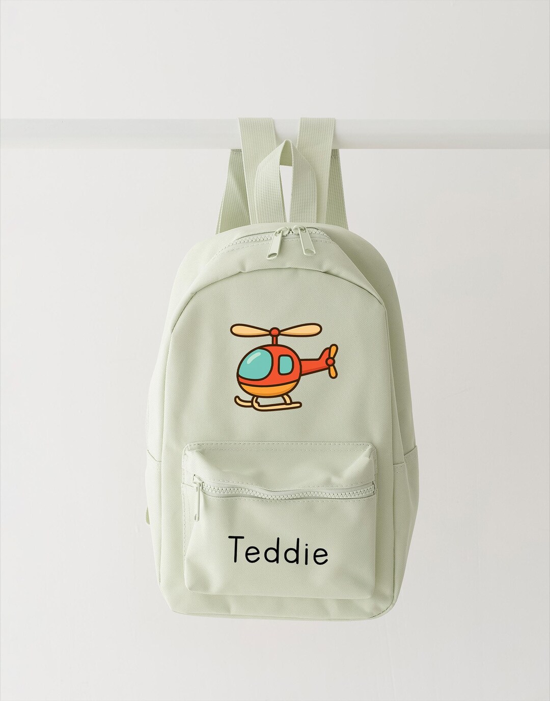 Personalised Helicopter Backpack for Kids | Custom Name Rucksack ...