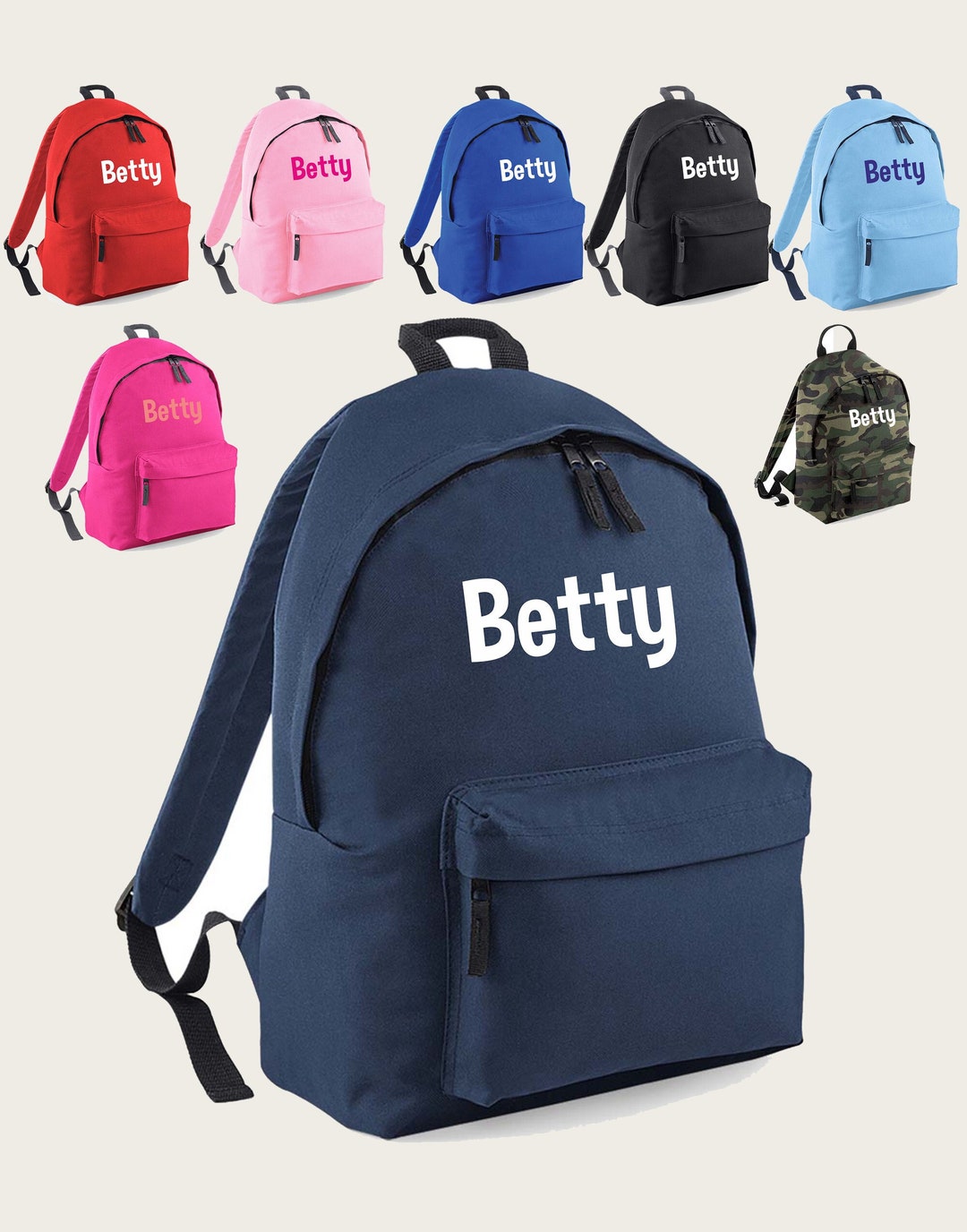 Personalised Name Backpack Rucksack Children's Bags Back to School ...