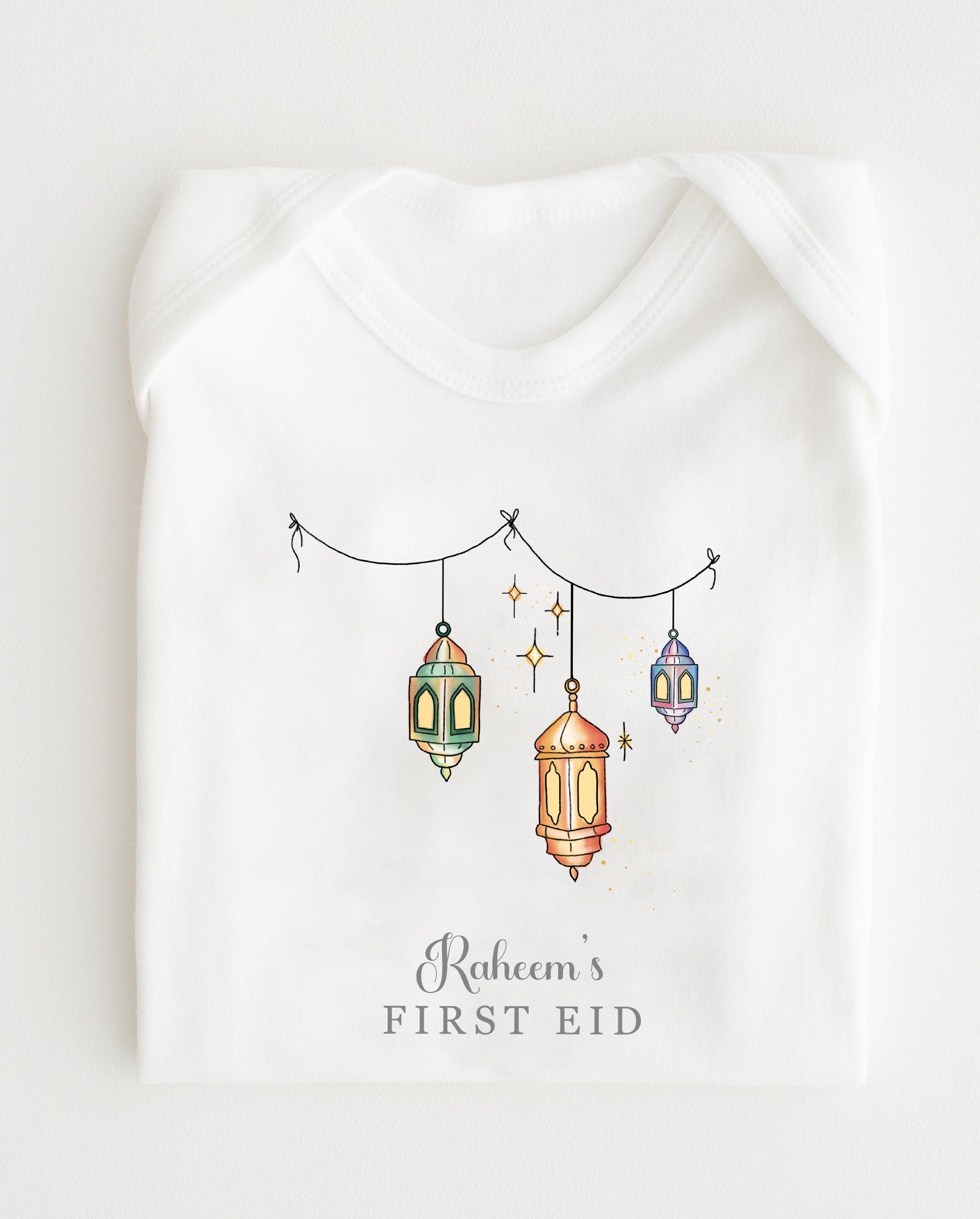 Personalised Eid Baby Grow First Eid Baby Gift -my First Eid- Ramadan ...