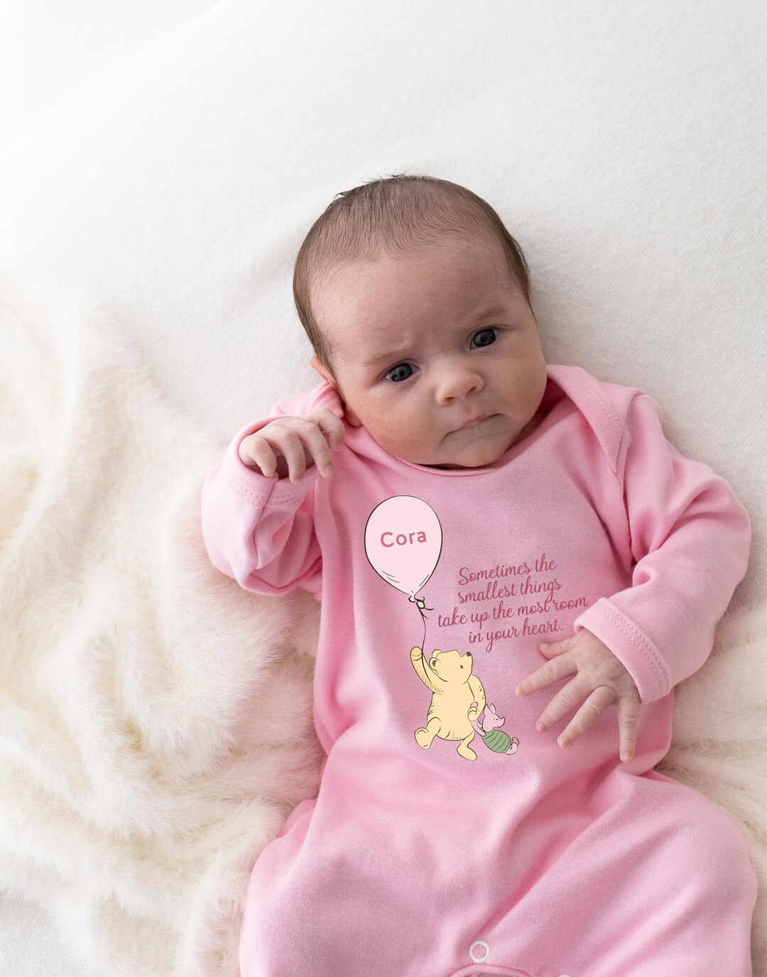 Personalised Classic Winnie Babygrow and Hat,hello World, Baby Grow ...